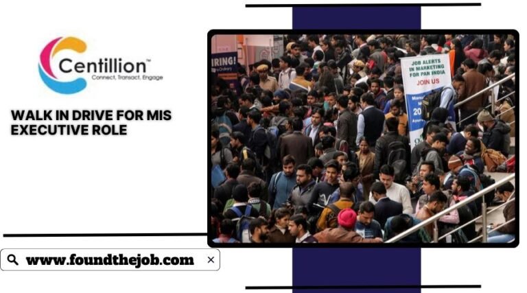 Centillion Solutions & Services Walk in Drive | Mis Executive Role | 1 ...